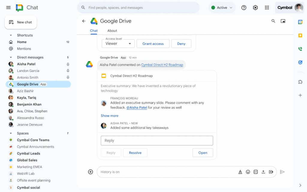 [Chat] Chat에서 직접 Google 드라이브 요청 및 댓글에 대한 조치 취하기 - Google Cloud 프리미어 파트너 ...